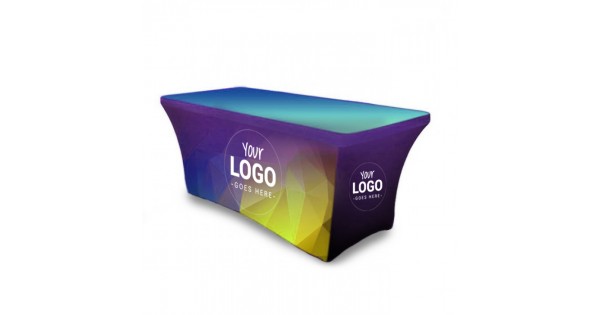Stretch 6ft Table Throw Full Graphic Printing in Los Angeles